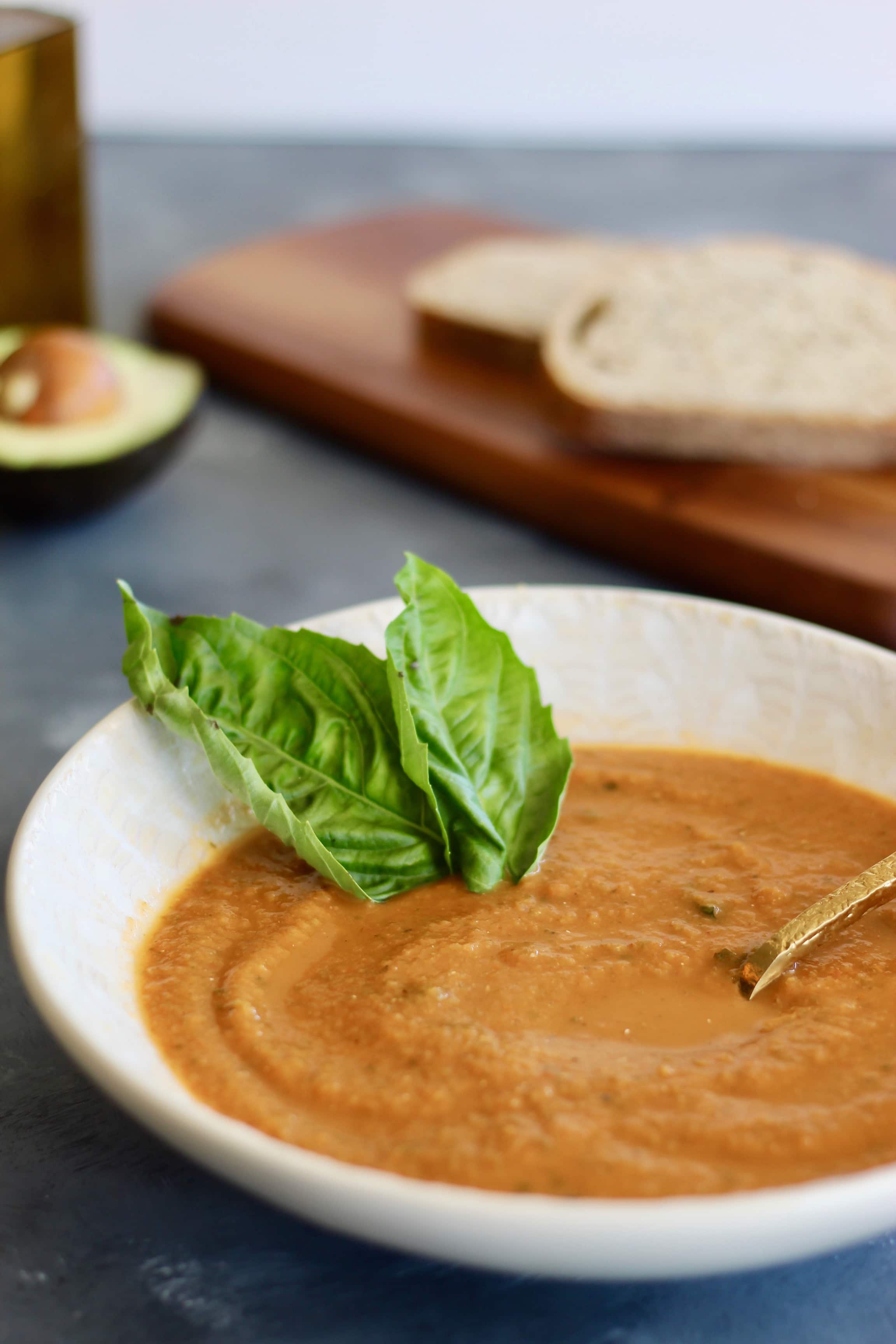 Roasted Tomato Basil Soup - Cheerful Choices