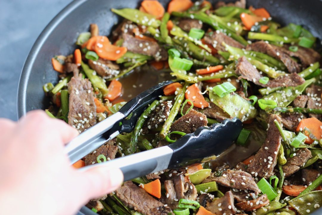 Spring Vegetable and Flank Steak Stir Fry - Easy and Healthy!