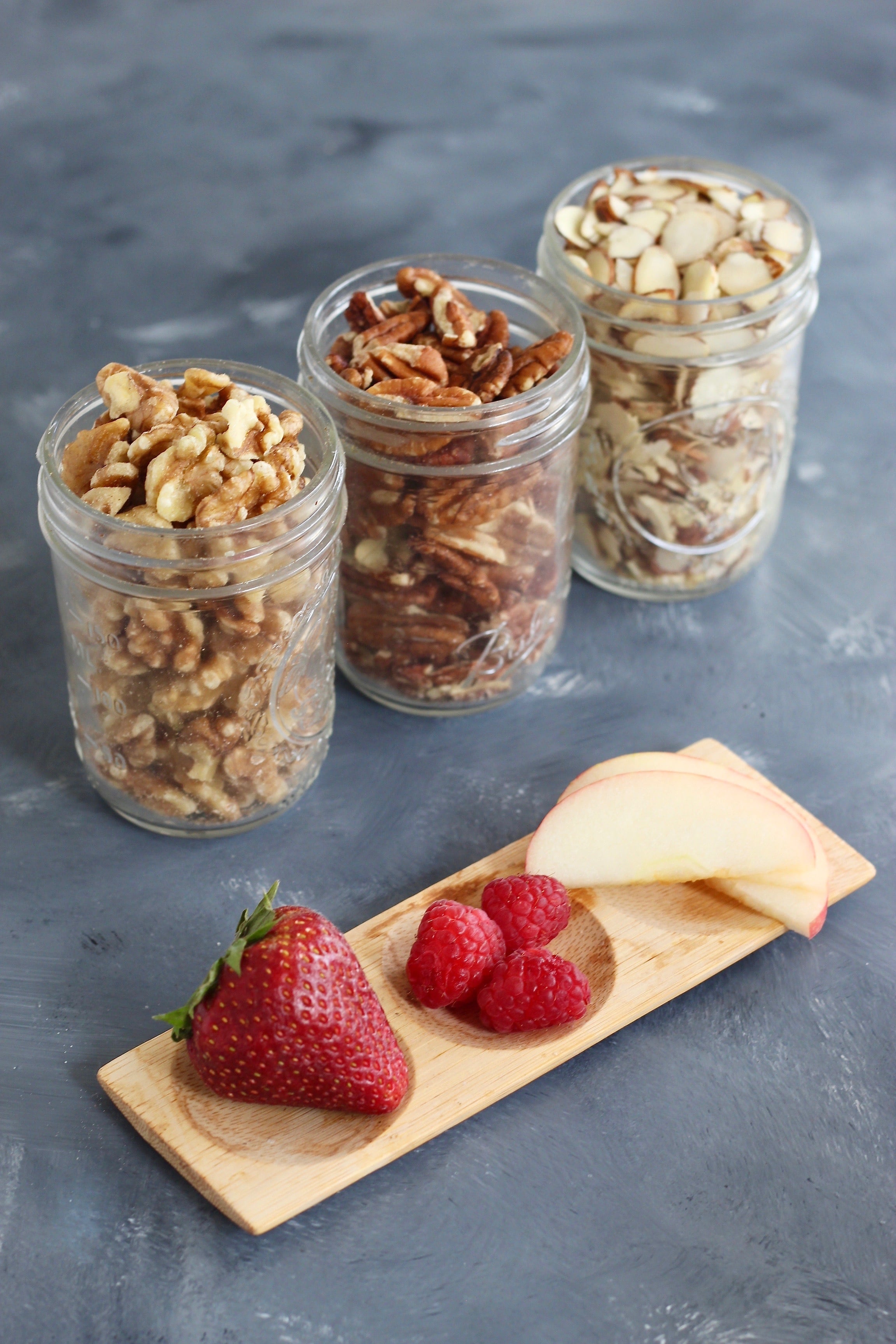 Simple Fruit & Nut Salad with Homemade Vinaigrette for One - Cheerful ...