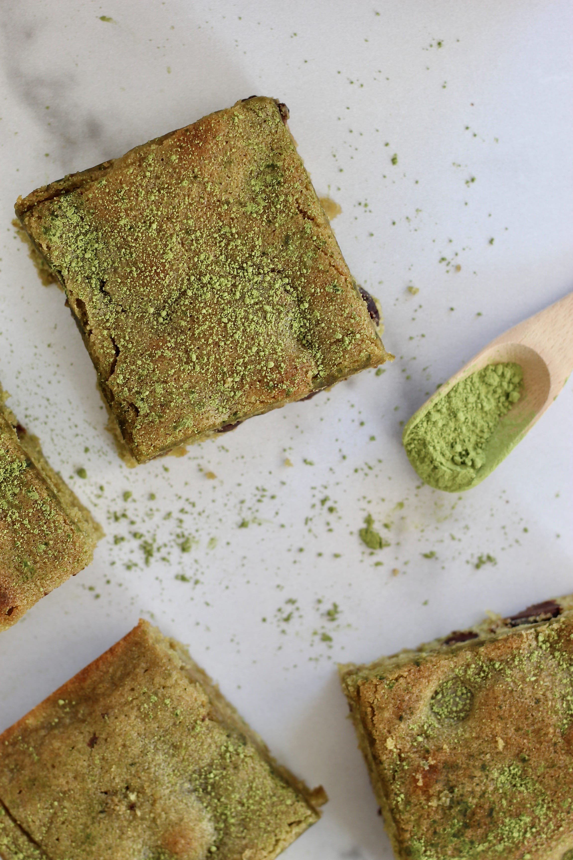 Matcha Brownies - Printable Recipe Card Included!