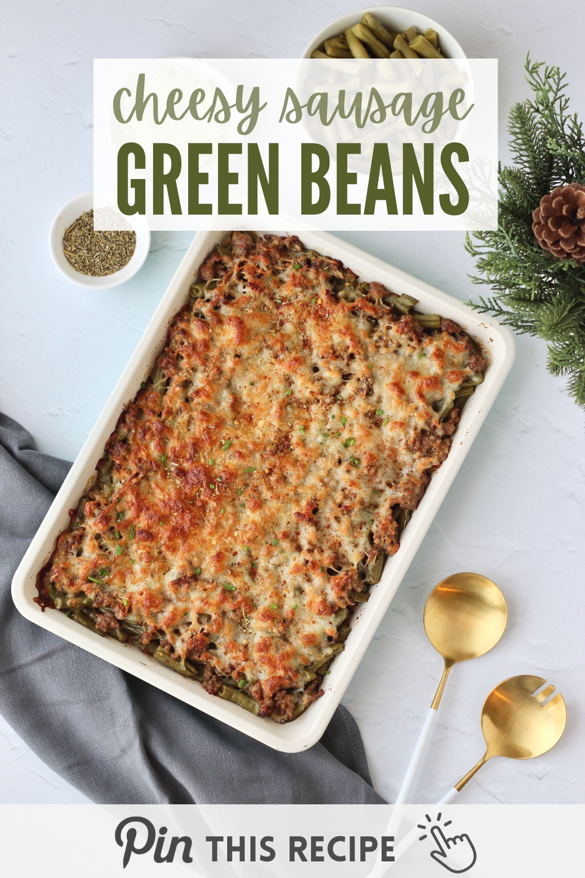 Sheet Pan Green Beans with Alfredo Sausage - Cheerful Choices