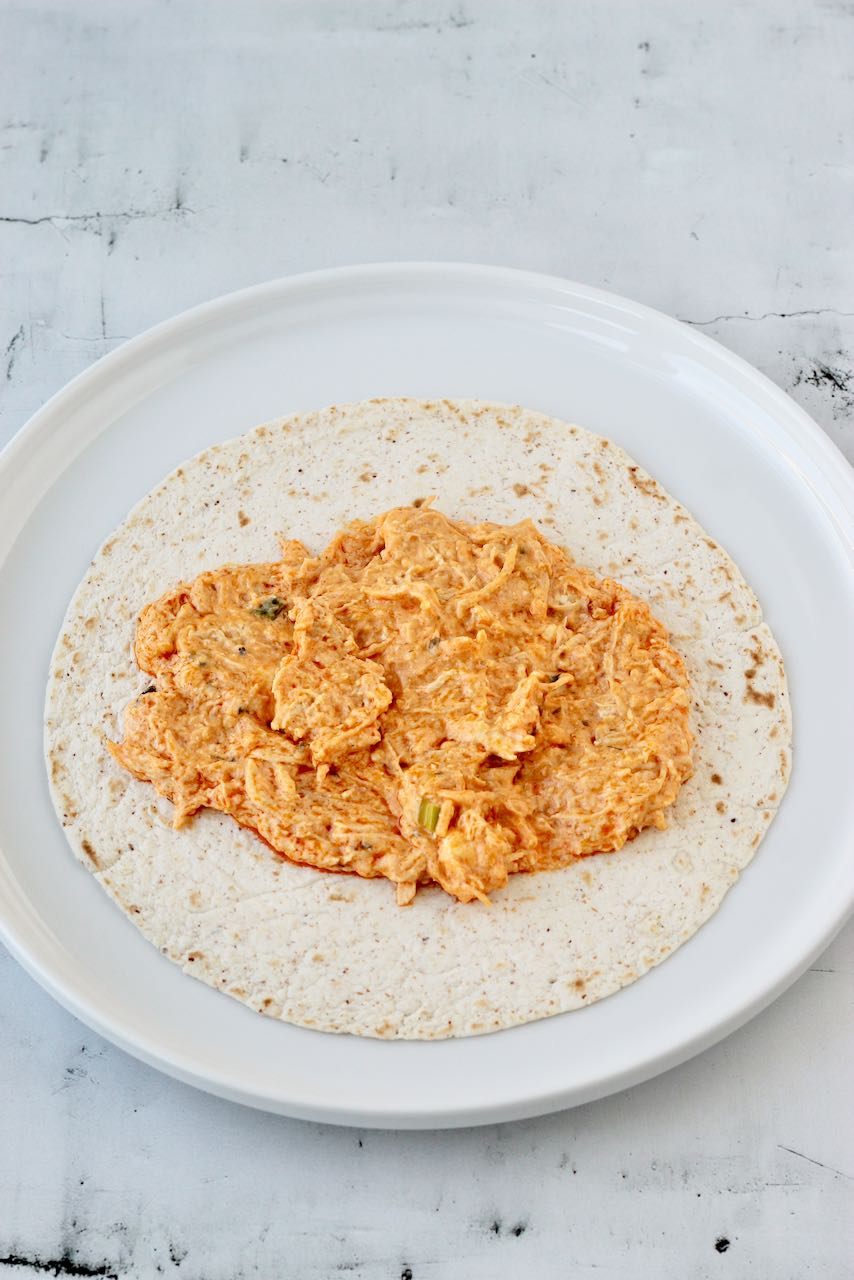 Buffalo Chicken Wraps with Veggies - Cheerful Choices