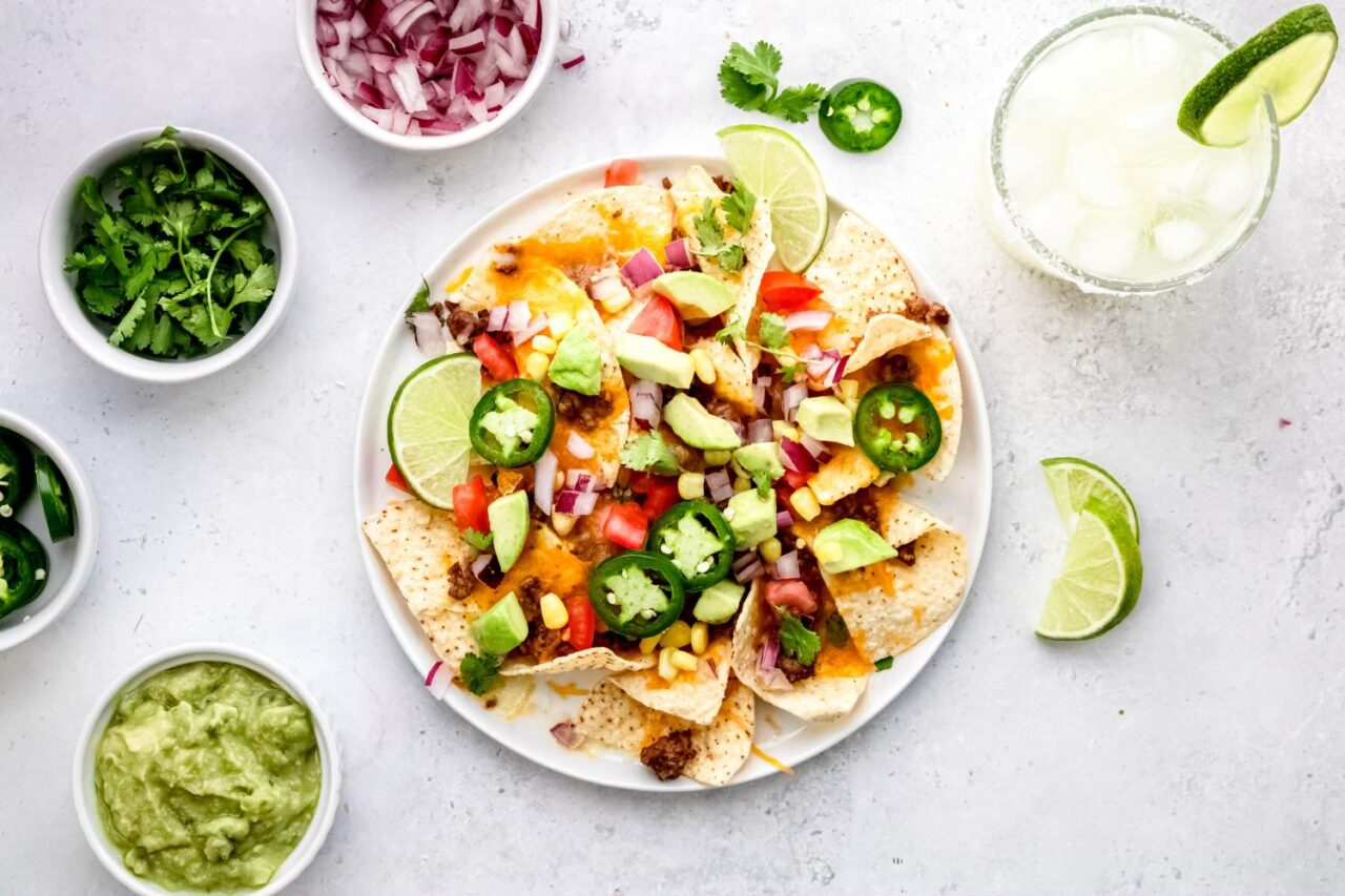 Customizable Nacho Bar – 4 Ingredients of Choice - Choose Protein, Cheese, Toppings