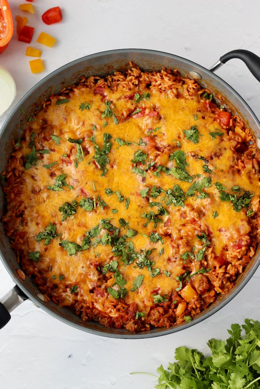 One Pan Stuffed Pepper Skillet - Cheerful Choices