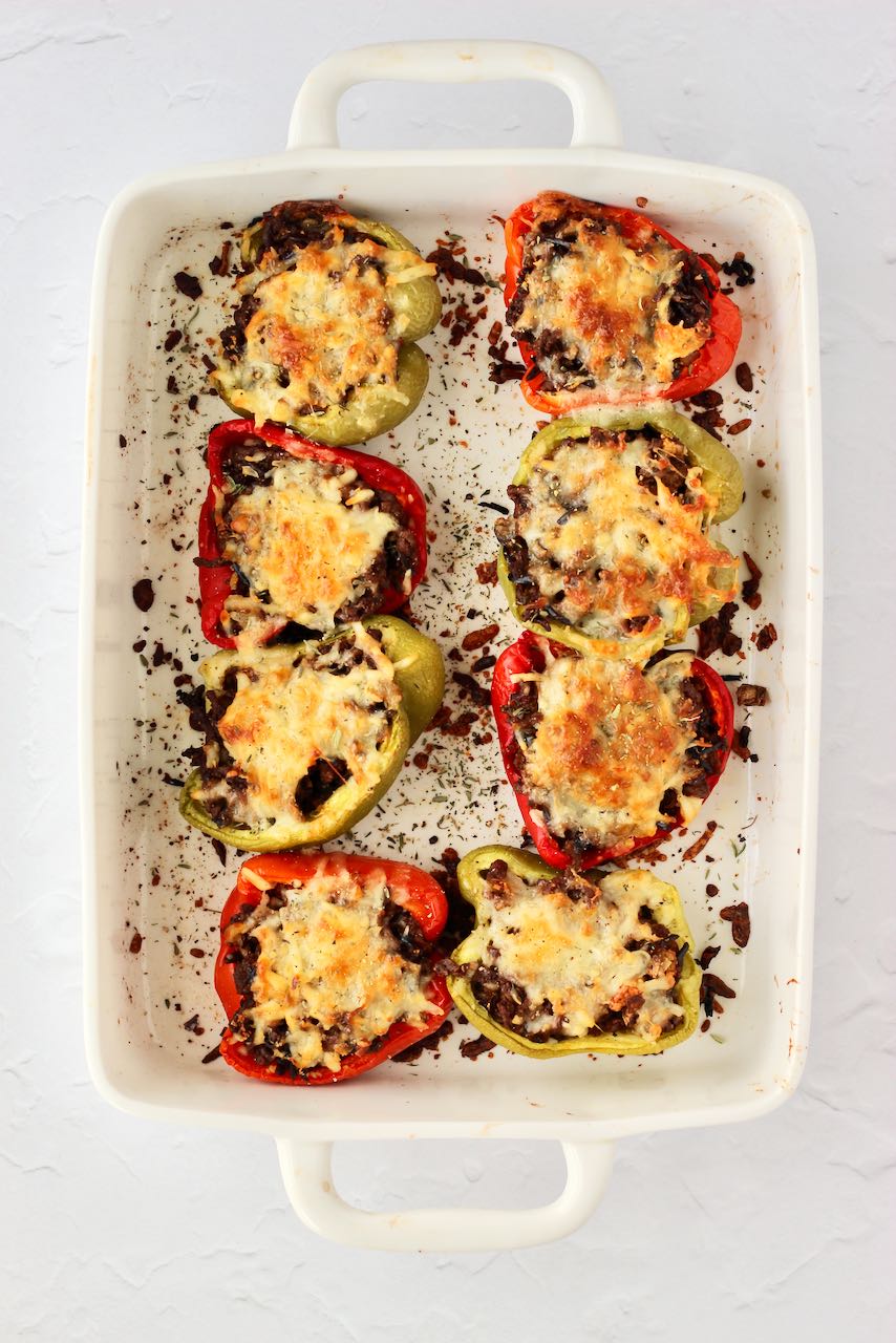 Wild Rice Stuffed Peppers - Cheerful Choices